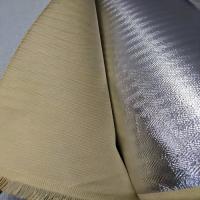 China Para Aramid Aluminium Coating Fabric Herringbone Style for sale