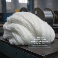 China Heat Resistance No Ignite Or Melt Modacrylic Acrylic Blend Raw White Fiber Designed for Industrial Textile Manufacturing for sale