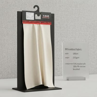 China FR Knitted Fabric 180cm Width 215gsm Weight with 70% Modacrylic 30% FR Viscose for Flame Retardant Applications for sale