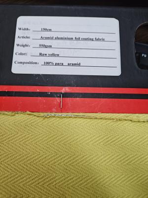China Aramid Aluminium Foil Coating Fabric with High Tensile Strength Flame Retardant and High Temperature Resistance for sale
