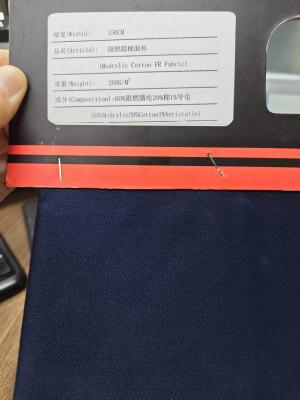 China 280gsm Modacrylic Cotton FR Fabric with 150cm Width and Permanent Flame Retardancy for Protective Clothing for sale