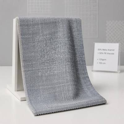 China 120gsm Meta Aramid Fabric Permanent Flame Retardant Heat Resistant FR Viscose Blended Fabric for sale