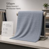 China 120gsm Meta Aramid Fabric Permanent Flame Retardant Heat Resistant FR Viscose Blended Fabric for sale