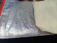 China Flame Retardant Aluminum Foil Coated Aramid Fabric 180 gsm with 150 cm Width for sale
