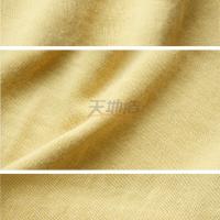China Para Aramid Knitted Fabric Interlock 260gsm 1.5m Width Raw Yellow for Protective Equipment for sale
