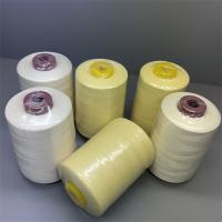 China 90TEX Para Aramid Raw Yellow Sewing Thread Ne20/3 2000m Cone Heat Resistant Industrial Grade for sale