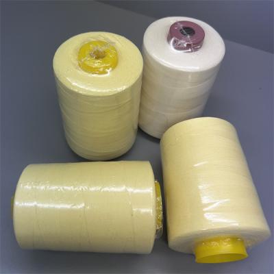 China 60TEX Ne30/3 Para Aramid Sewing Thread - 3000m Length, 200g Cone, High Strength Flame Retardant Yellow Thread for sale