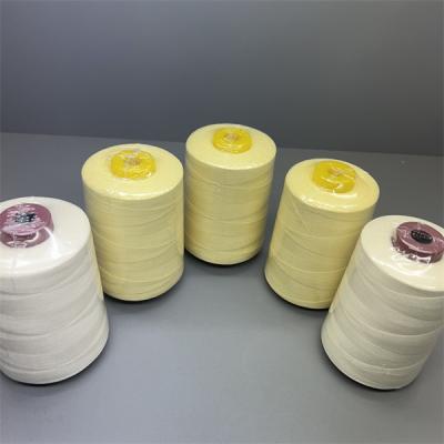 China EN469 Para Aramid Sewing Thread Raw Yellow 3000m Cone High Strength Heat Resistant Ne10s-40s for sale