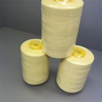 China EN469 Para Aramid Sewing Thread Raw Yellow 3000m Cone High Strength Heat Resistant Ne10s-40s for sale