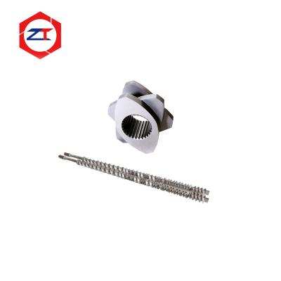 China PE PVC PP Bimetallic Twin Plastic Extruder Screw Elements Wr30 Material Food Extrusion Equipment for sale