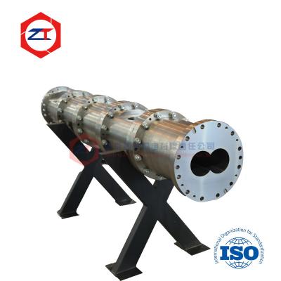 China OEM Twin Screw Extruders Machine Screw Barrels  Cylinder For Puffed Food Hole Diameter Φ133mm Center Distance 106mm for sale