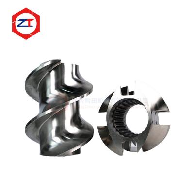 China Twin screw Extruder Elements ZSK Φ92mm Screw Segment Dual Alloy for Plastic Pelletizer for sale