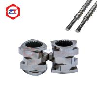 China High Wear Alloy Steel Twin Screw Extruder Threaded Elements 45mm Dia L/D 40-48 500°C Heat-Resistant For PVC / PC Granulation for sale