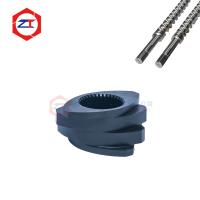 China Adjustable Angle Twin Screw Tapered Mixing Blocks 42CrMo4 Material 3-Section Design Enhanced Dispersion For Masterbatch for sale