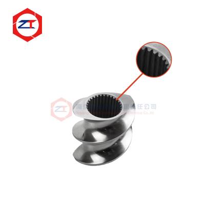 China Precision-Ground Twin Screw Elements Mirror Finish Ra 0.2μM Splined Bore 25-120mm Low Viscosity Polymers for sale