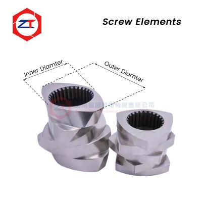 China Wear-Resistant High Torque  Extruder Twin Screw Elements for Plastic Compounding for sale