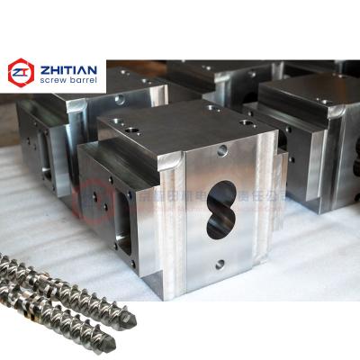 China Wear-Resistant ZSK-43 Twin Screw Extruder Barrel with Modular Segmented Design and Optional Corrosion-resistant Alloy for sale
