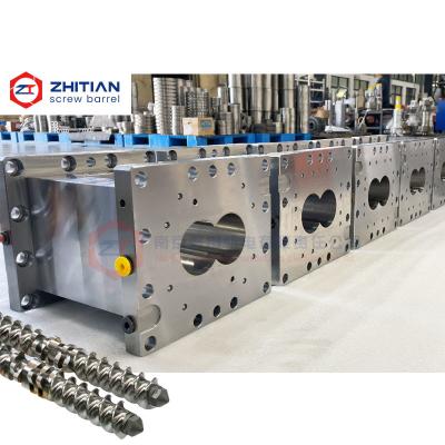 China Ø70 Mm Twin Screw Extruder Barrel with Modular Segmented Design and Nitrided Steel 38CrMoAlA for Process Control for sale