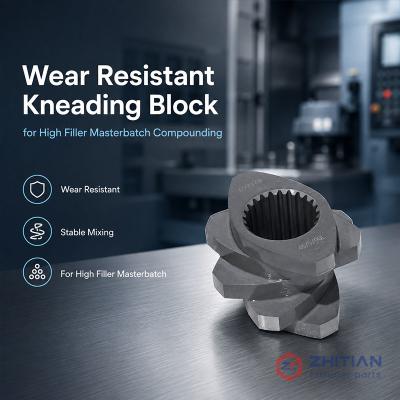 China Abrasion Resistant Kneading Block for Mineral Filled Polymer Compounding with W6Mo5Cr4V2 Material for sale