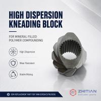 China High Dispersion Kneading Block for Mineral Filled Polymer Compounding with W6Mo5Cr4V2 Material and Customized Configuration for sale