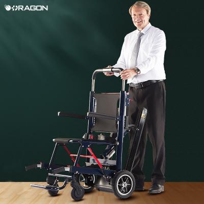 China Factory Wholesale 24V Electric Aluminum Alloy Motorized Normal Stair Climbing Chair Elevating Wheelchair For Elderly Handicapped for sale