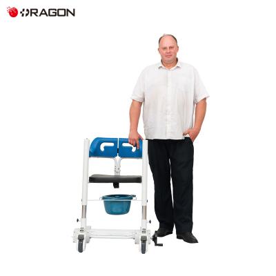 China Factory Wholesale Manual Hospital Commode Lift Disabled Transfer Wheelchair DW-TPC02 for sale