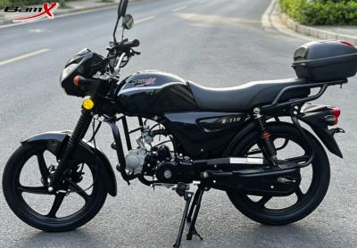 China 70cc 110cc Low Cc Sport Bikes , 49cc Matte Black Street Bike With Big Footrest Front Bumper for sale