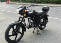 China 70cc 110cc Low Cc Sport Bikes , 49cc Matte Black Street Bike With Big Footrest Front Bumper for sale