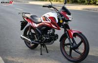 China 110cc Sport Matte Black Street Bike 12L Fuel Tank With Big Footrest Front Bumper for sale