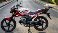 China 110cc Sport Matte Black Street Bike 12L Fuel Tank With Big Footrest Front Bumper for sale