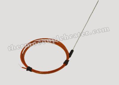 China Metric Type K J Hot Runner Molded Transition Thermocouple RTD With Kapton Cable for sale