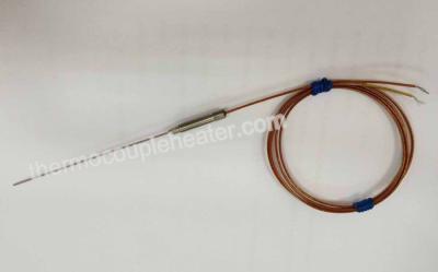 China 1.0MM Type K J Hot Runner Thermocouple RTD With Kapton Cable And Metal Transition for sale