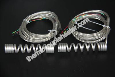 China Hot Runner Coil Heaters Spring Heater With Stainless Steel Braided Protection Sleeve for sale