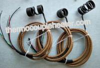 China Customized Electric Coil Heaters With Type J Thermocouple Fiberglass Protected Leads for sale