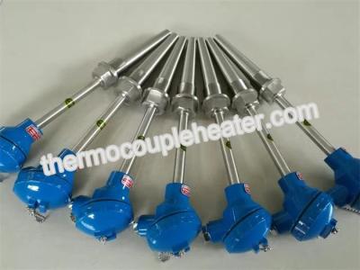 China Customized High Temperature Thermocouple With 75mm Movable Flange , Explosion Proof for sale