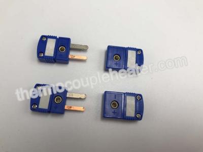 China Type T Miniature Male And Female Connectors With Nickel - Plated Iron Materials , Blue Color for sale