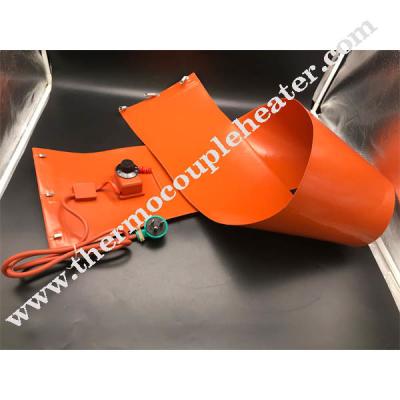 China 220v 200l 55 Gallon Electric Silicone Rubber Oil Drum Flexible Industrial Band Heater for sale