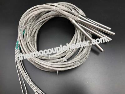 China High Density electric cartridge heaters With Internally Connected Fiberglass Leads And SS Braids for sale