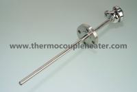 China Temperature Sensor Thermocouple RTD PT100 With Flange Thermowell for sale