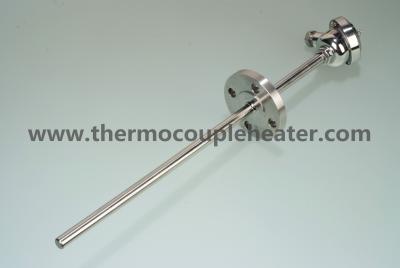 China Temperature Sensor Thermocouple RTD PT100 With Flange Thermowell for sale