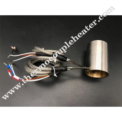 China Brass Hot Runner Spring Coil Heater With Dual Heating Element With Stainless Steel Cover for sale