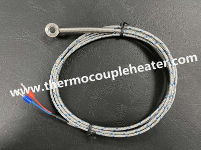 China Thermocouple Sensor With Ring Terminal And Stainless Steel Shielded Cable for sale