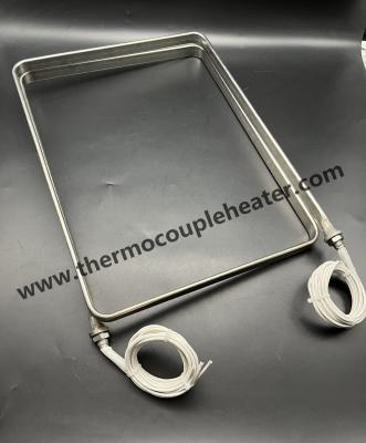 China Flat Tubular Heating Element For Oil Heating Side Mounted for sale