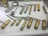 China Hot Runner Brass Pipe / Nozzle Heater Pressed With Coil Heaters Custom Size for sale
