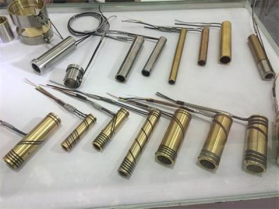 China Hot Runner Brass Pipe / Nozzle Heater Pressed With Coil Heaters Custom Size for sale