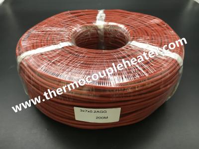 China RTD Cable Resistance Thermometer PT100 Extension Cable Silicone Rubber Insulated for sale