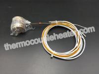 China Brass Coil Heaters For Hot Runner Mold  With Thermocouple And Metal Clip for sale