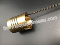 China Hot Runner Brass Coil Heaters 230V 350W With Thermocouple J PTFE Leads for sale