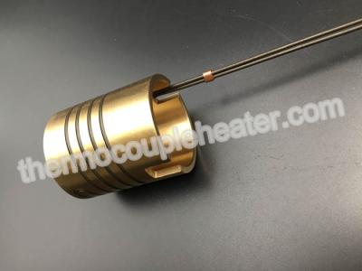 China Hot Runner Brass Coil Heaters 230V 350W With Thermocouple J PTFE Leads for sale