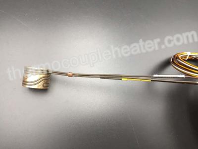 China 230V 300W Press In Brass Coil Heaters For Hot Runner Mold  With Thermocouple J for sale